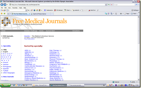 Sports and Fitness Science: Free access journals